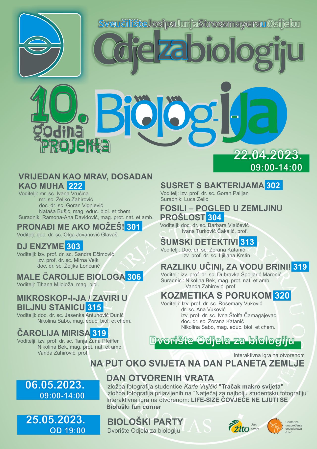 10. godina održavanja aktivnosti Biolog-i-Ja | Odjel za biologiju